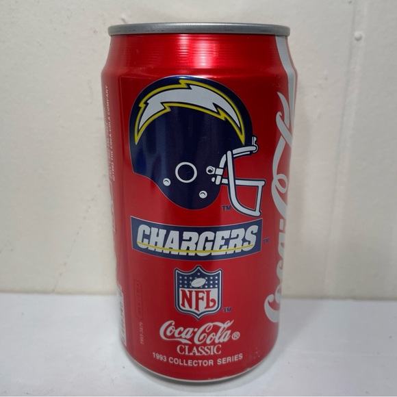 NFL | Other | 993 Cocacola Nfl Chargers Coke Can Unopened Bottom ...